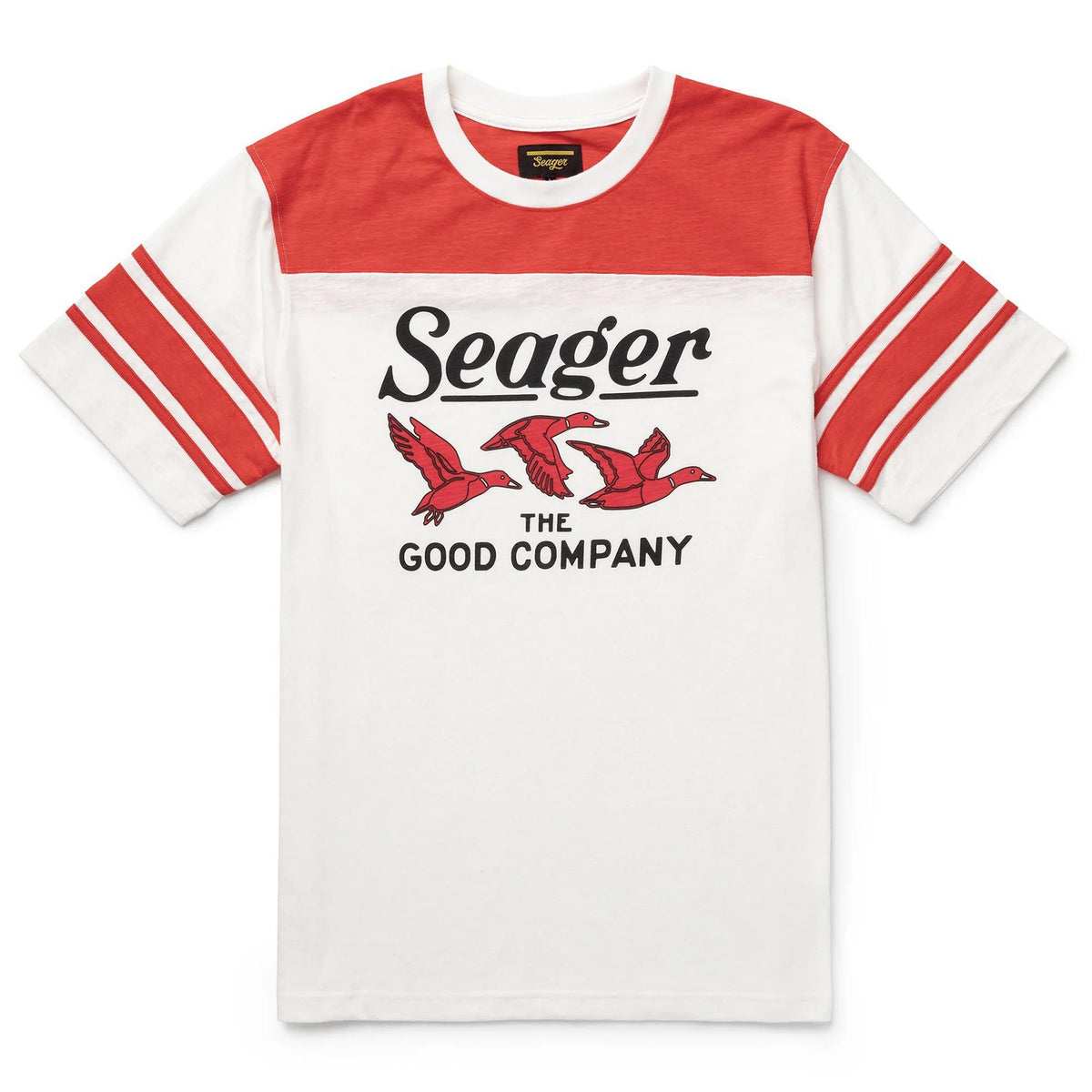 The Riggins Crew Tee - Red White – ASHER GOODS Co.